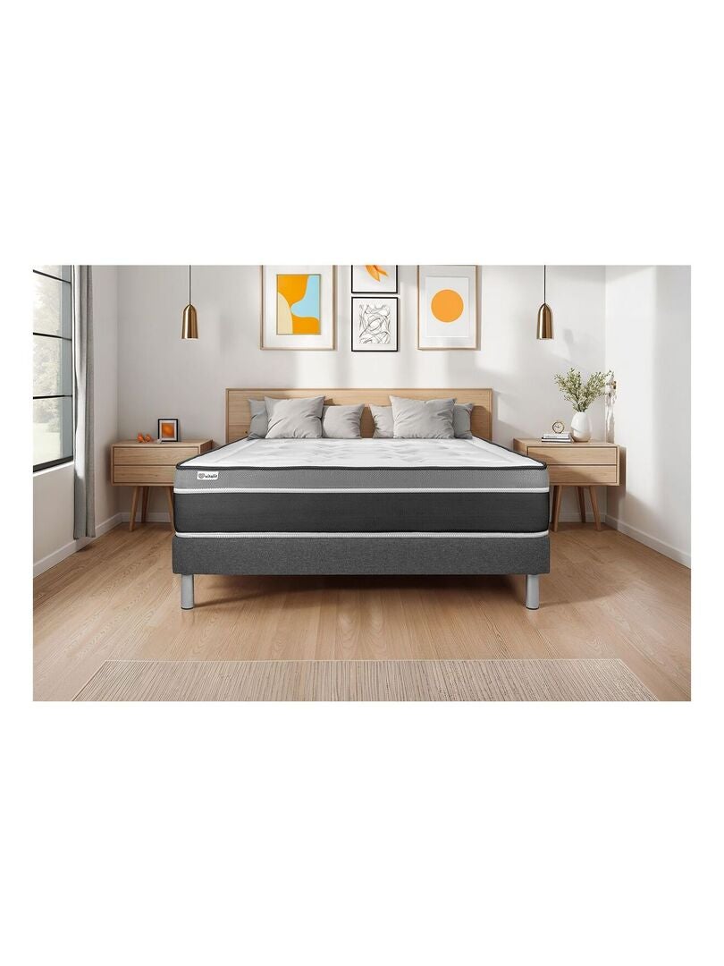 Sommier VITAL'SOM Gris 140 x 190 cm - Gris - Kiabi - 189.00€