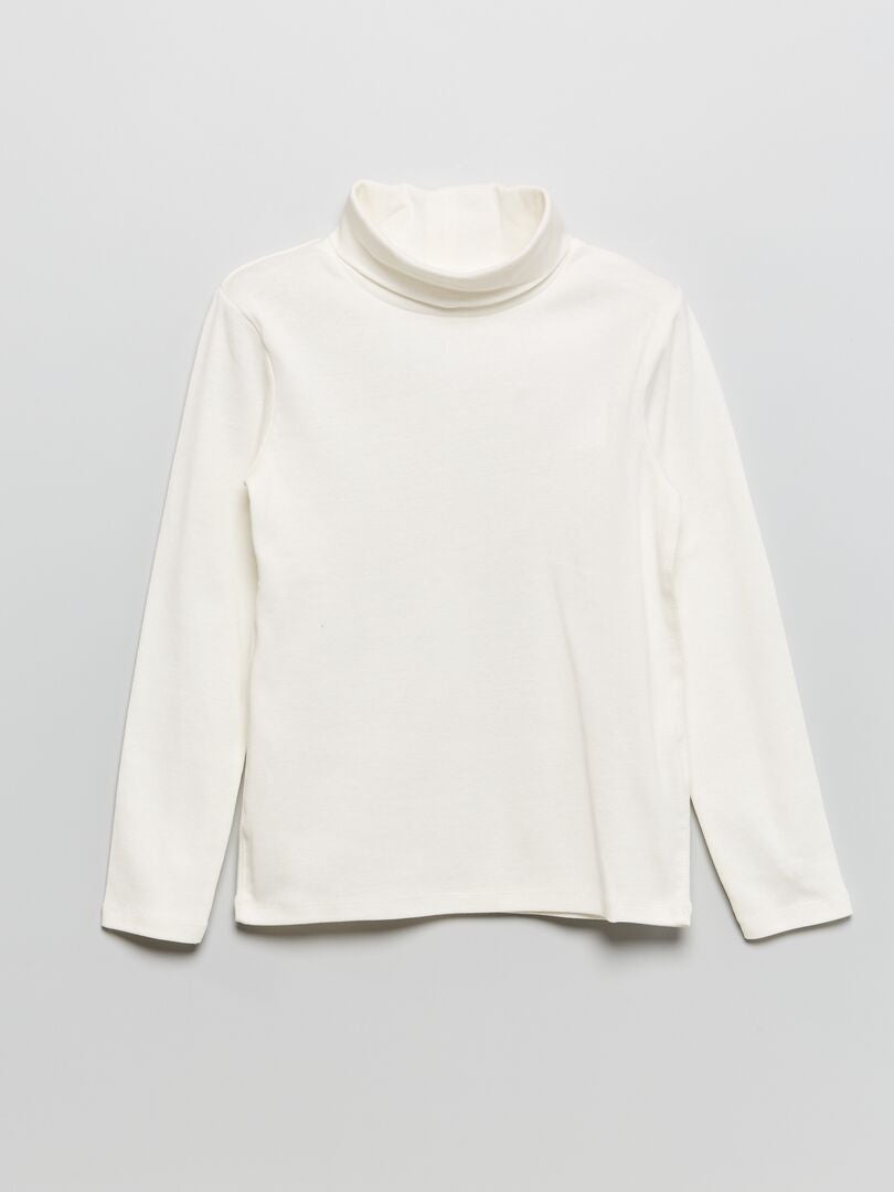 Sous-pull uni - blanc - Kiabi - 3.50€