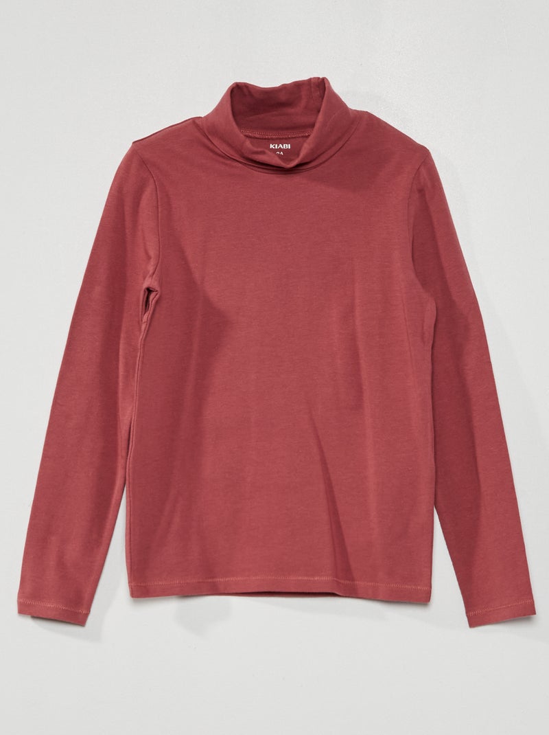 Sous-pull uni - Rose framboise - 3.50€ - Kiabi