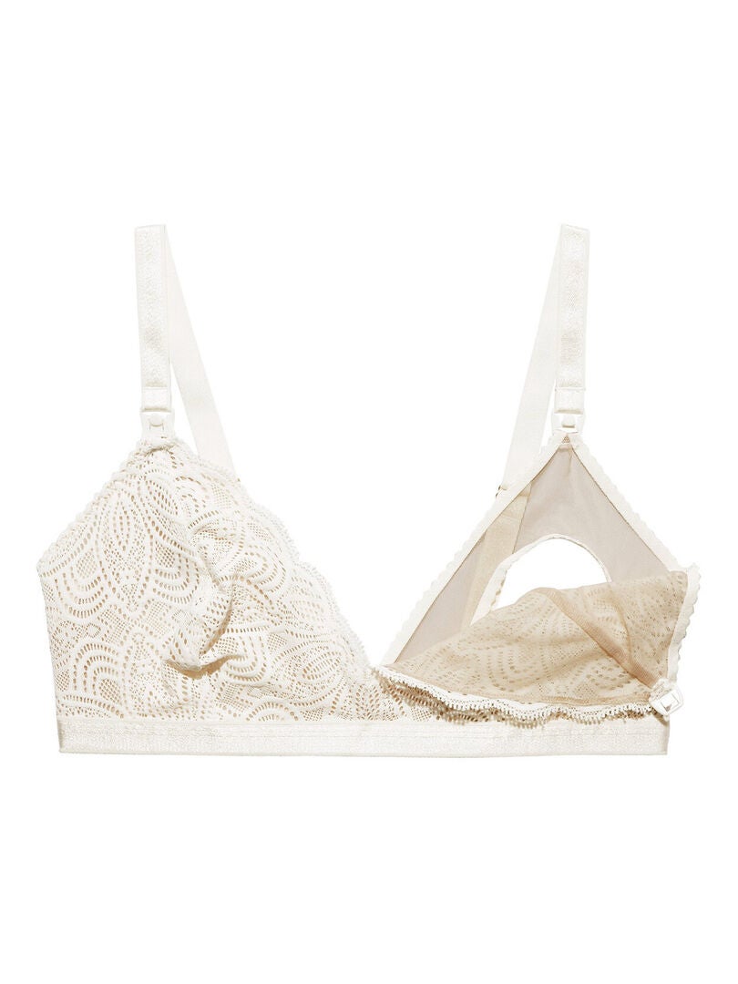 Soutien-gorge d'allaitement en dentelle éco-responsable Luna - Blanc ...