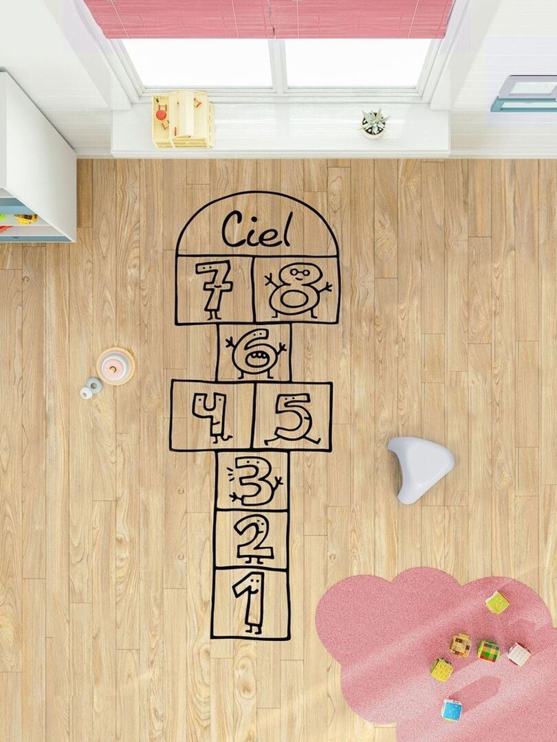 Sticker marelle à poser au sol - Blanc - Kiabi - 6.75€