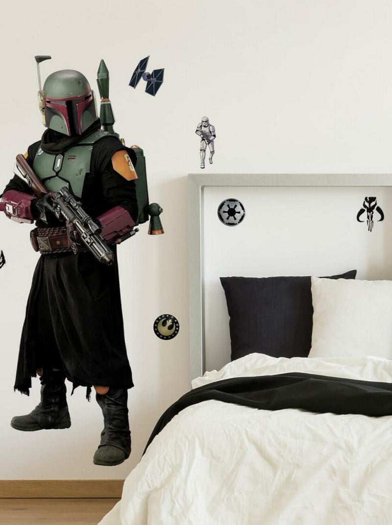 Sticker Mural Géant Boba Fett The Mandalorian Star Wars - Multicolore ...