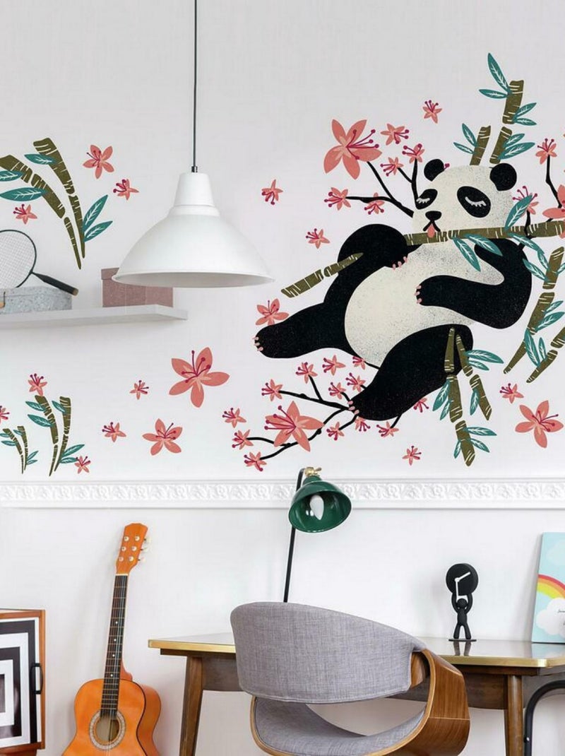 Sticker Mural Géant Panda - Blanc - Enfant - 54.99€ - Kiabi
