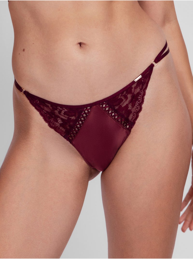 String en satin Lyra – Dorina - Noir - Femme - 12.00€ - Kiabi