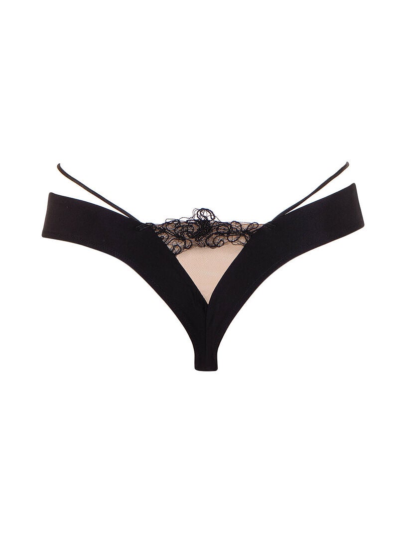 String ouvert Luxury Dream - Noir - Kiabi - 18.25€