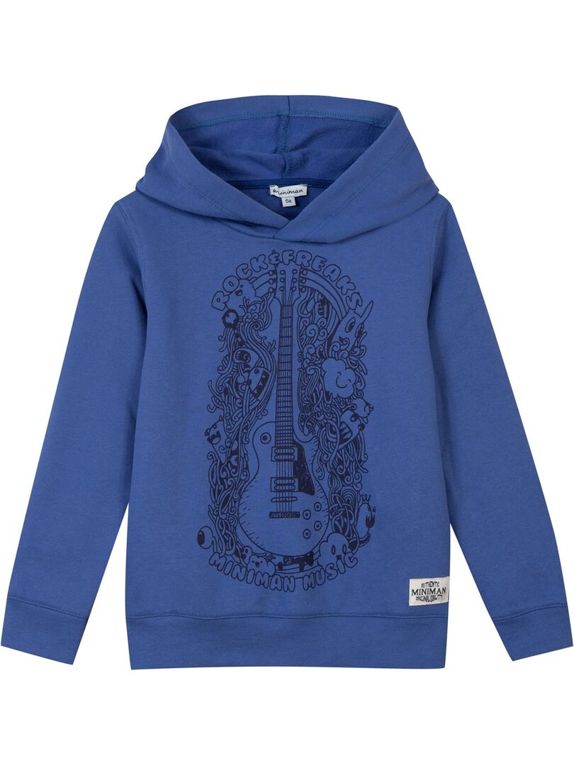 Sweat À Capuche En Molleton Oeko-tex 'miniman' - Bleu gris - Kiabi - nu€