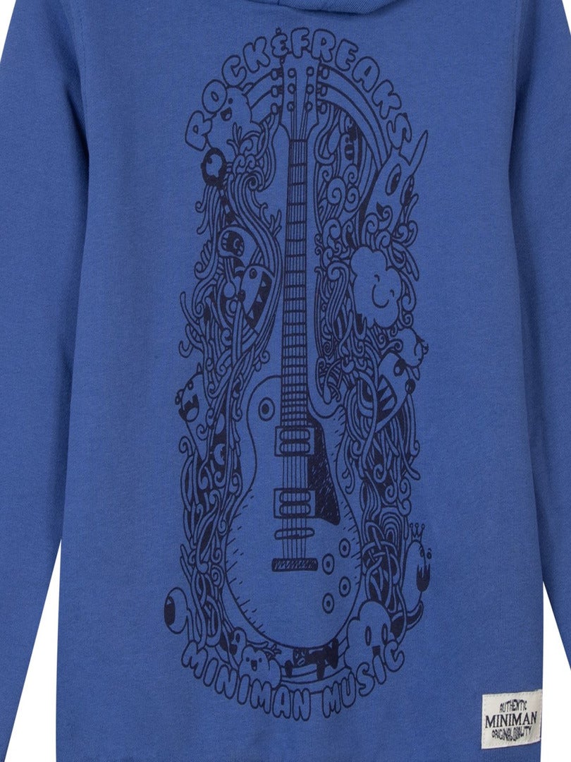 Sweat À Capuche En Molleton Oeko-tex 'miniman' - Bleu gris - Kiabi - nu€