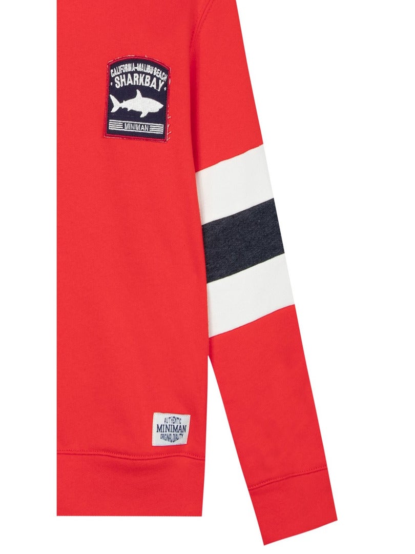 Sweat À Capuche En Molleton Oeko-tex 'miniman' - Rouge - Kiabi - nu€