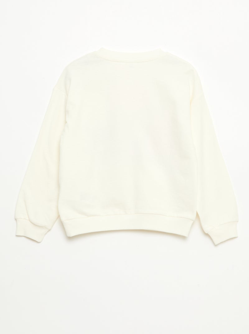 Sweat à capuche 'Hello Kitty & Kuromi' col rond - Blanc - Fille - 14.00 ...