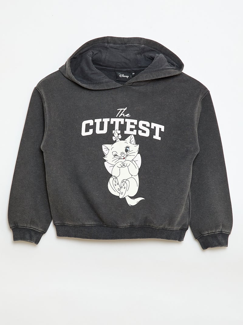 Sweat à capuche imprimé 'Marie' - Noir - Fille - 18.00€ - Kiabi