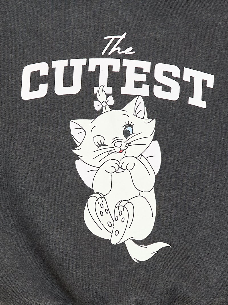 Sweat à capuche imprimé 'Marie' - Noir - Fille - 18.00€ - Kiabi