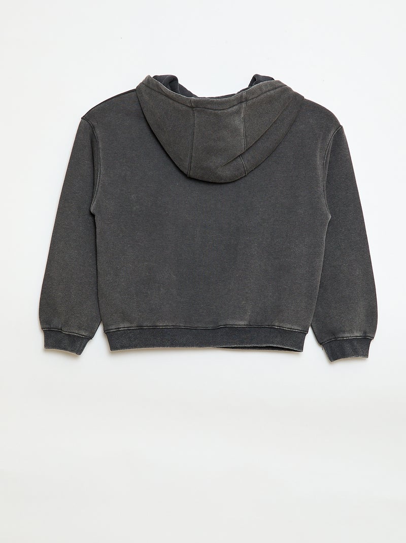 Sweat à capuche imprimé 'Marie' - Noir - Fille - 18.00€ - Kiabi