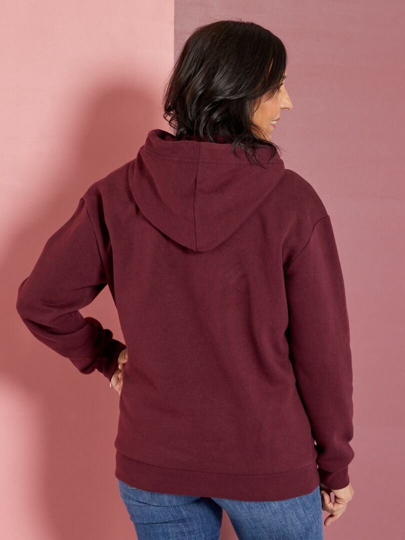 Sweat à capuche imprimé - Marron - Kiabi - 15.00€