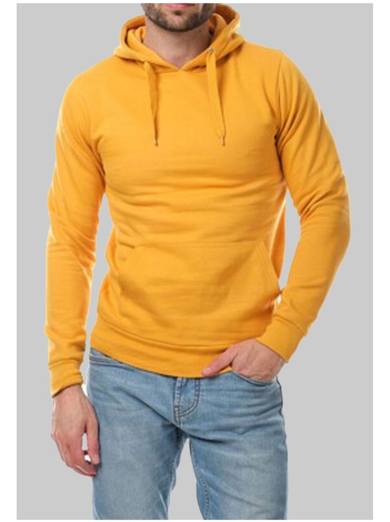 Sweat à capuche Kebello - Jaune - Homme - 34.99€ - Kiabi