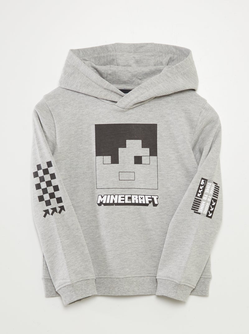 Sweat à capuche 'Minecraft' - Gris - Garçon - 5.40€ - Kiabi