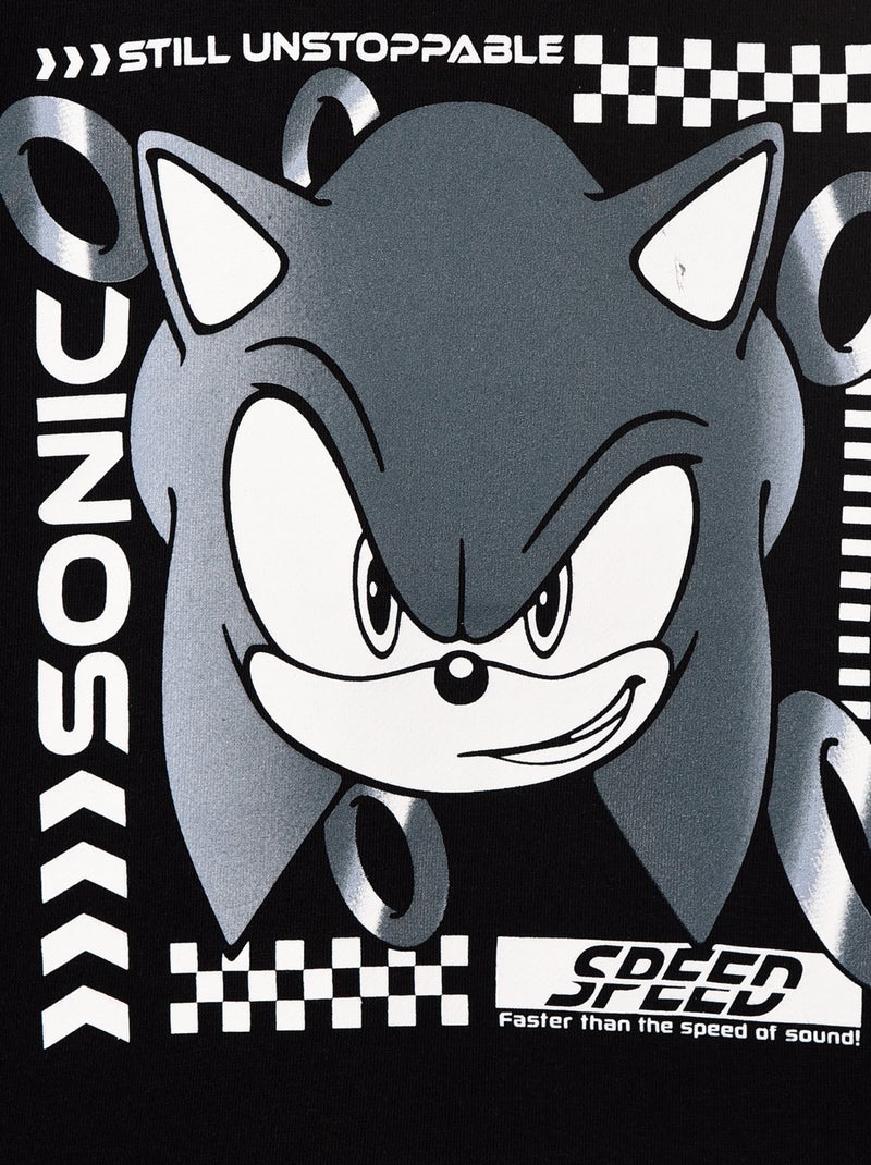 Sweat à capuche 'Sonic' 'SEGA' - Noir - Garçon - 18.00€ - Kiabi