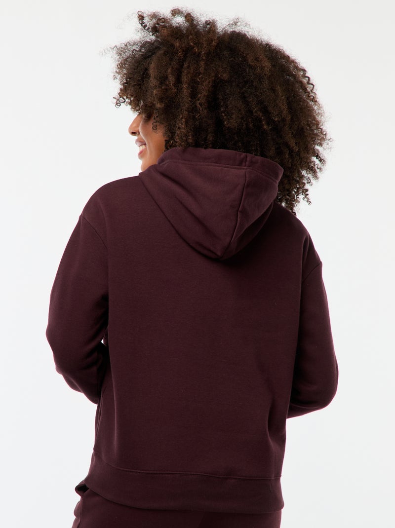 Sweat à capuche uni - Violet - Femme - 13.00€ - Kiabi