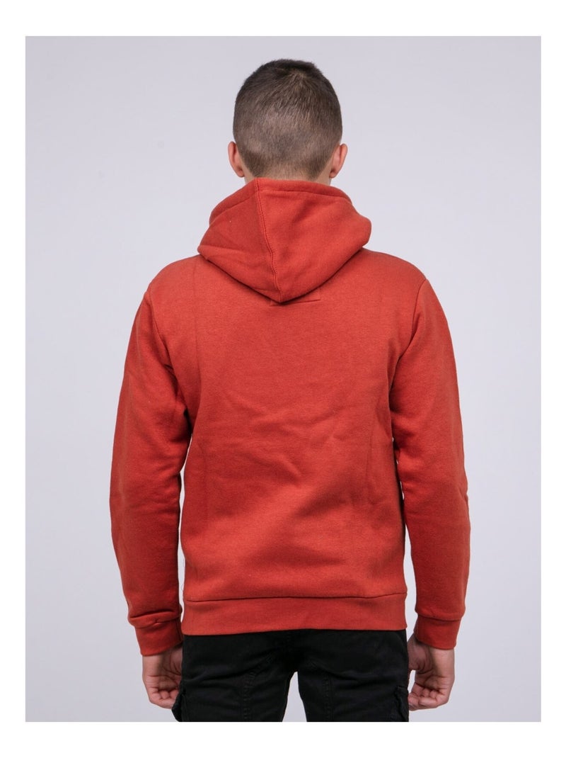 Sweat capuche WIDEM garçon - Rouge brique - 0.00€ - Kiabi