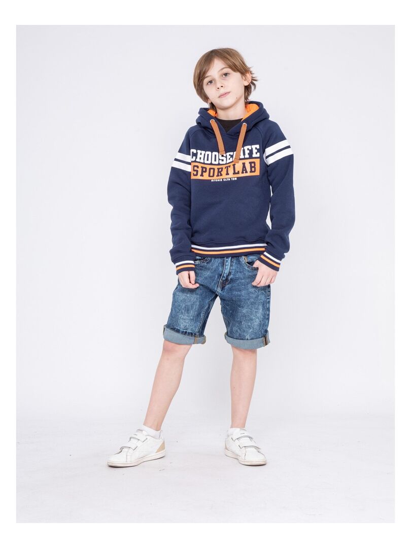 Sweat capuche WONDER-J - Bleu marine - Kiabi - 17.99€