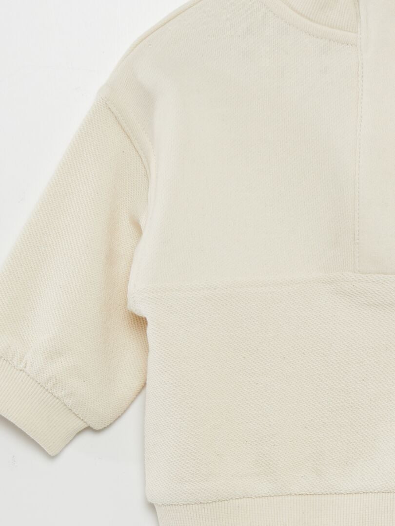 Sweat en french terry - Blanc - Kiabi - 10.00€