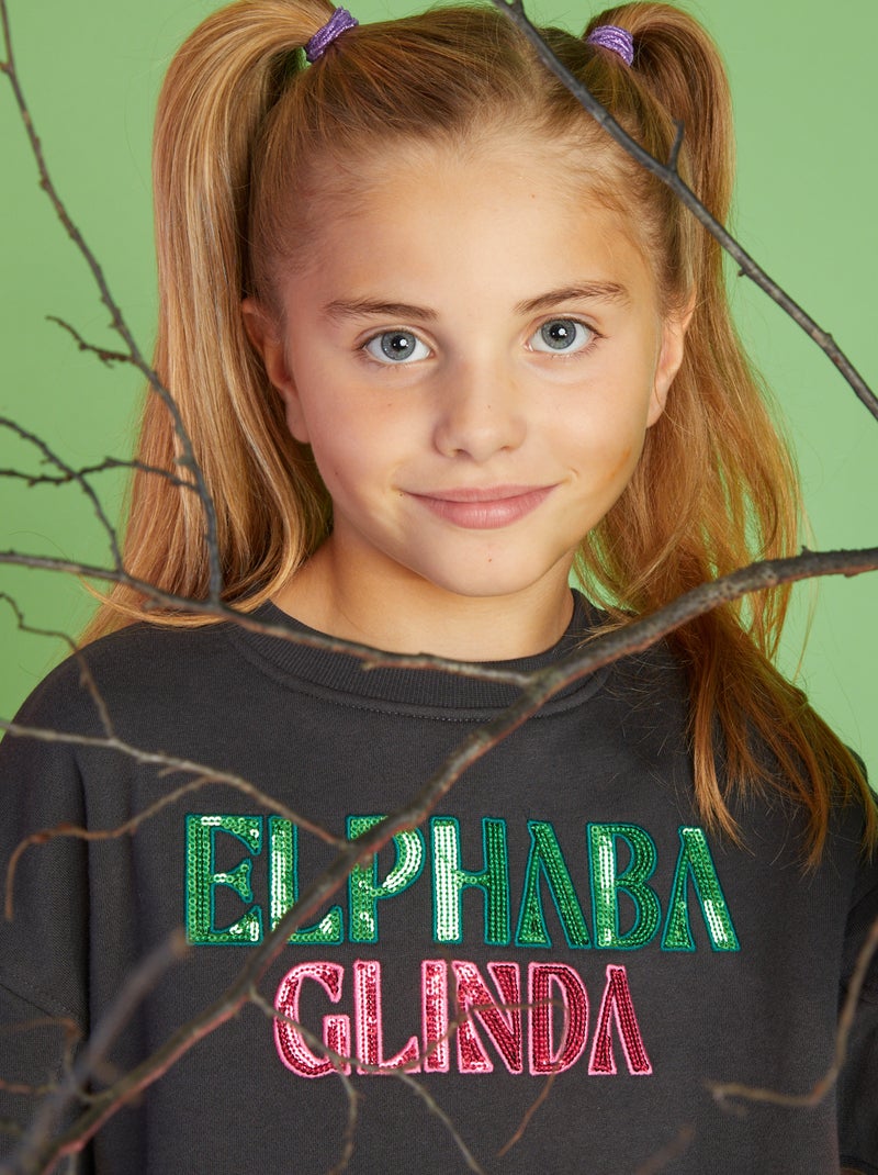 Sweat en molleton - Wicked - Noir - 4.20€ - Kiabi