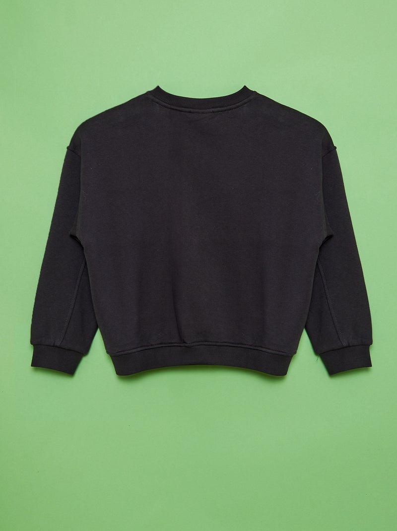 Sweat en molleton - Wicked - Noir - 4.20€ - Kiabi