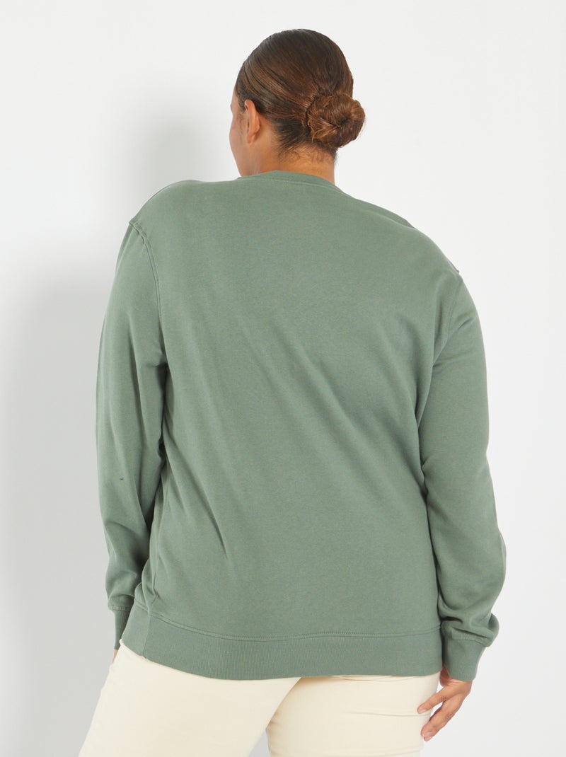 Sweat en molleton imprimé 'London' - Vert - Kiabi - 5.40€