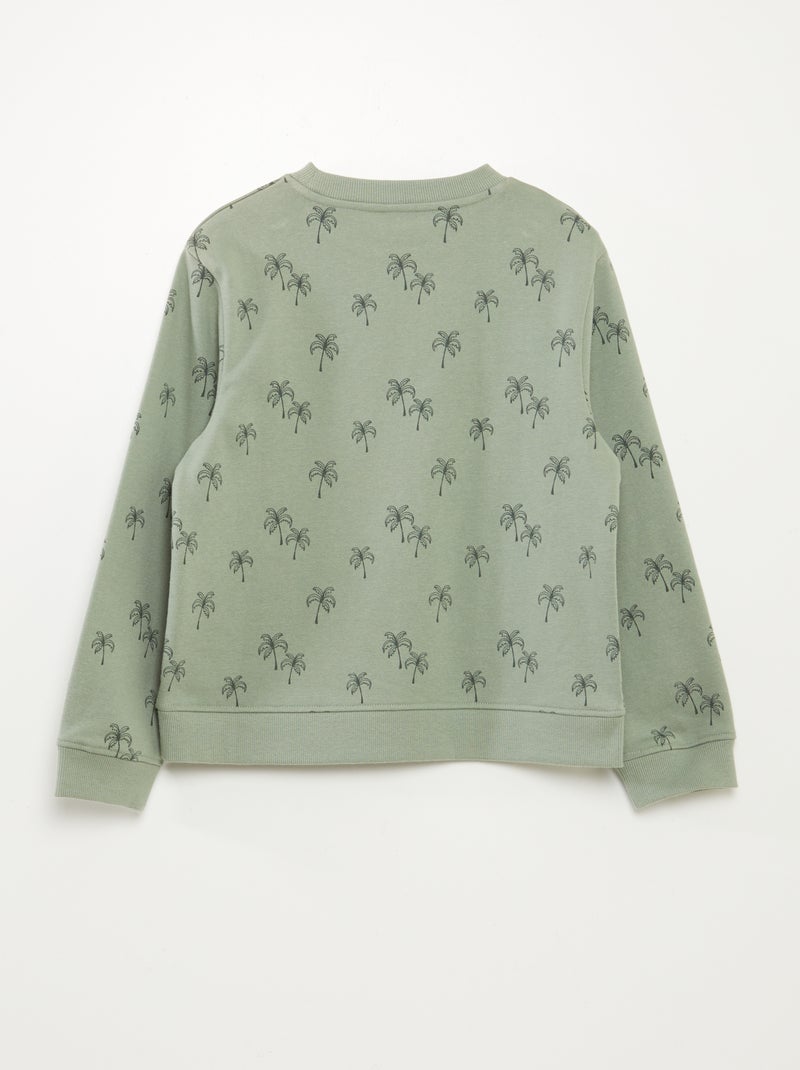 Sweat en molleton léger à motif - Vert - Garçon - 5.00€ - Kiabi
