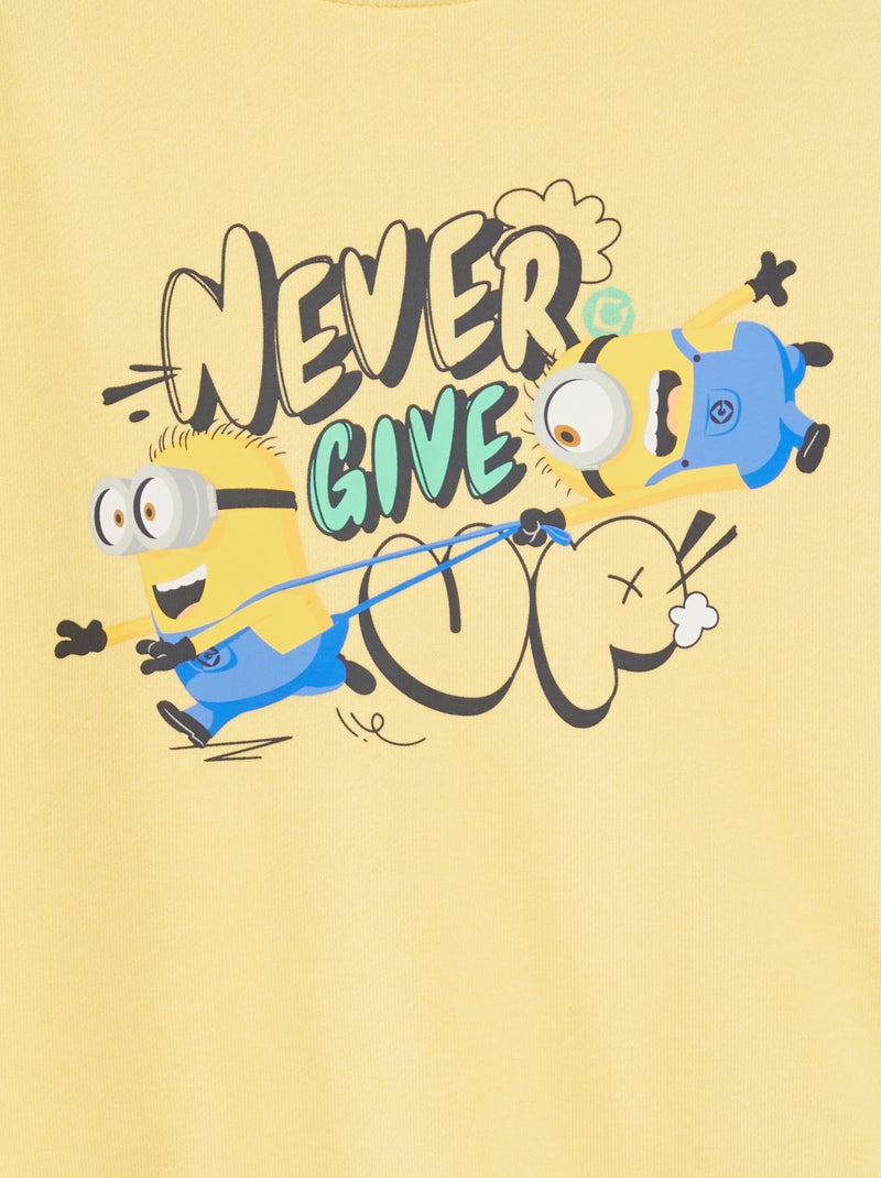 Sweat en molleton 'Les Minions' - JAUNE - Garçon - 3.60€ - Kiabi