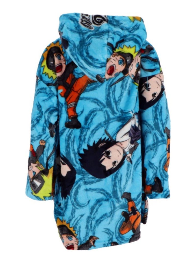 Sweat en Polaire Naruto oversize Bleu - Naruto et Sasuke - Taille ...