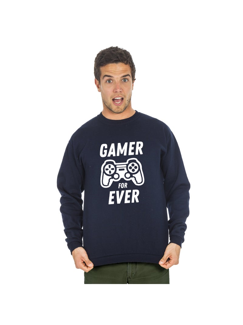 Sweat Homme - GAMER FOR EVER - Bleu marine - Homme - 22.99€ - Kiabi