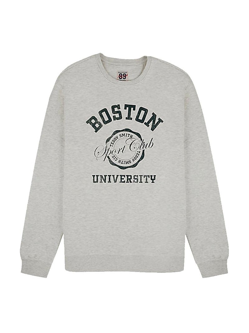 Sweat Homme Teddy Smith Boston - Gris - 34.99€ - Kiabi