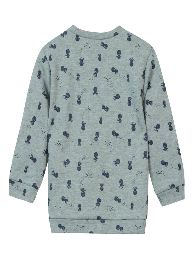 Sweat Imprimé En Molleton 'miniman' - Bleu gris - Kiabi - 12.00€