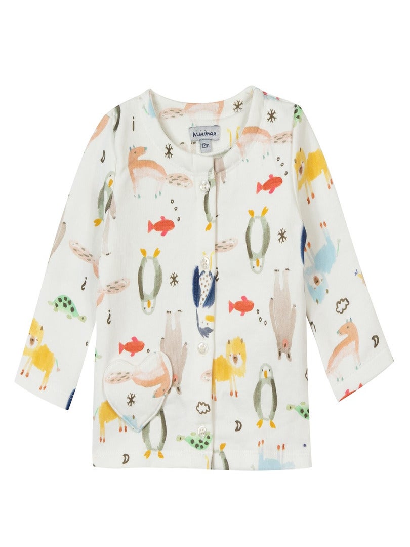 Sweat Imprimé Oeko-tex Boutonné 'miniman' - Ecru - Kiabi - nu€