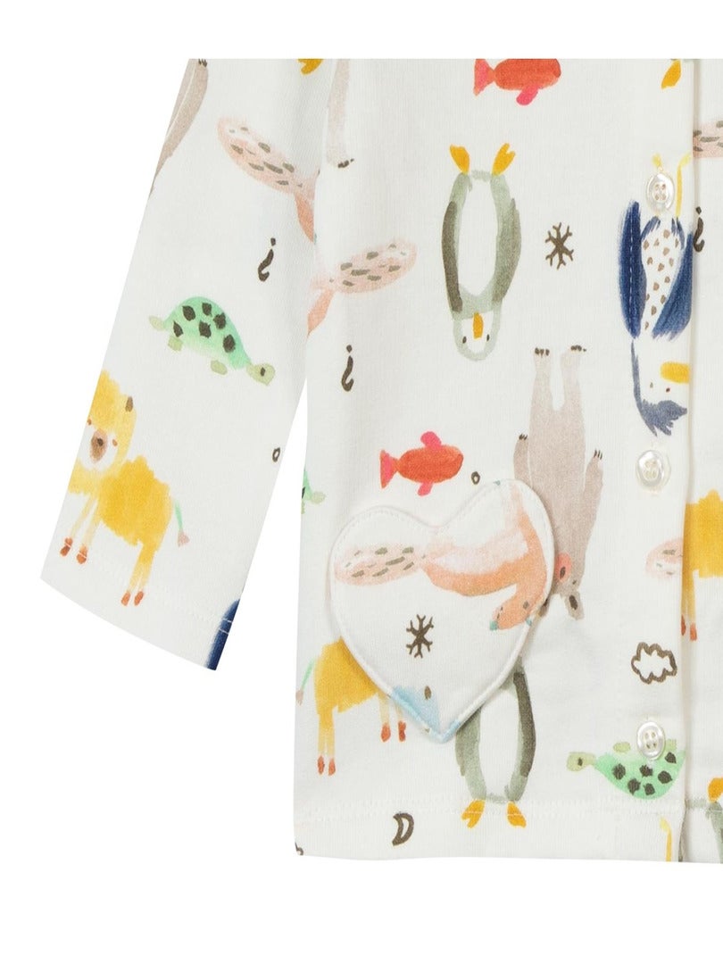 Sweat Imprimé Oeko-tex Boutonné 'miniman' - Ecru - Kiabi - nu€