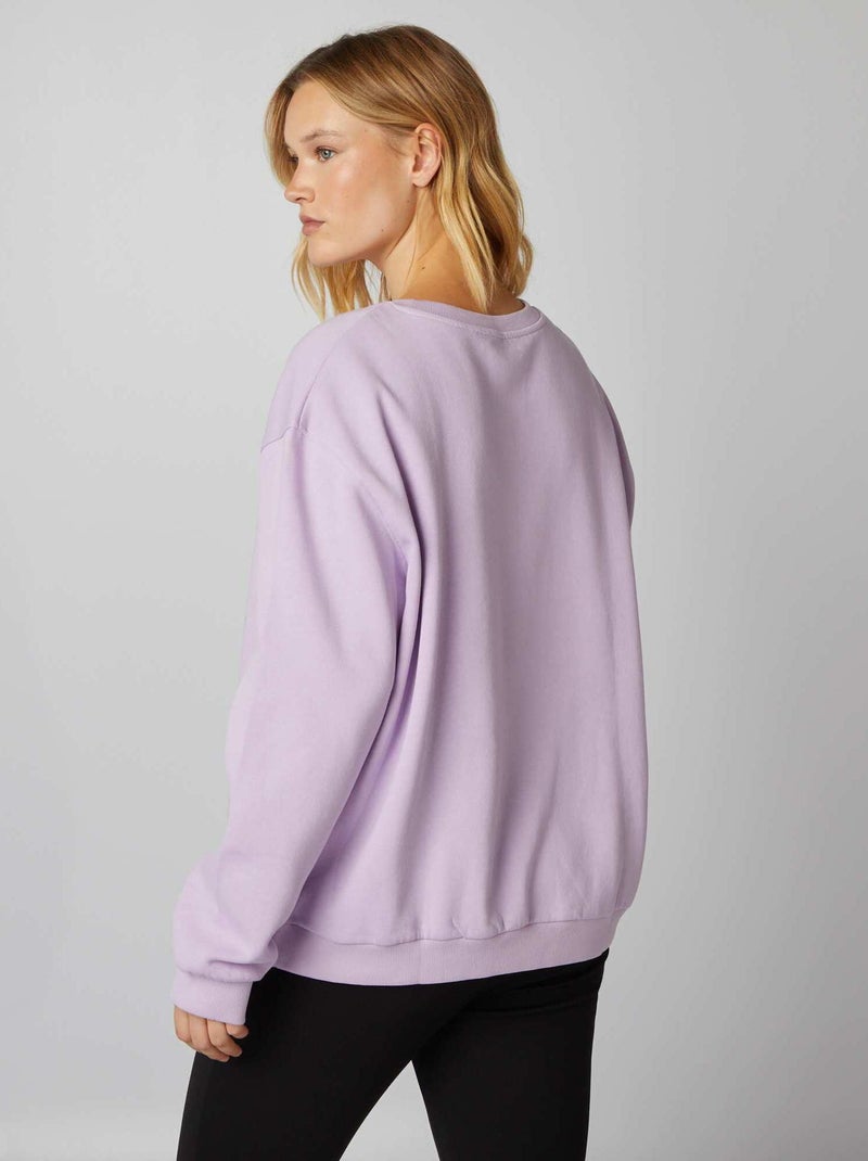 Sweat imprimé - Violet - Kiabi - 15.00€
