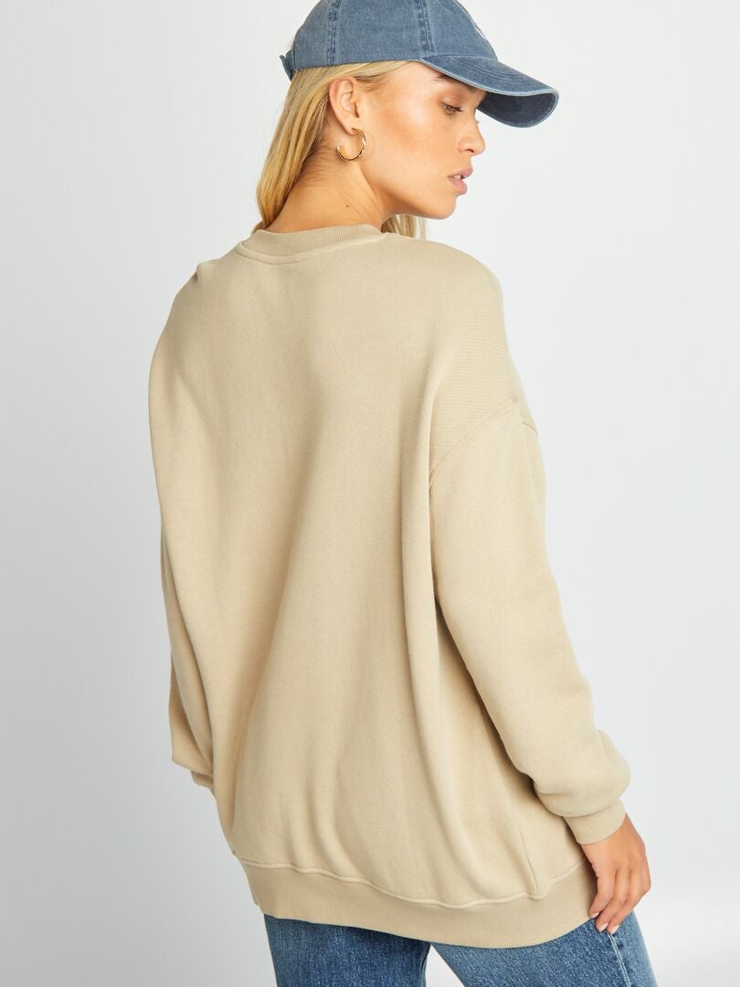 Sweat oversize - beige - Kiabi - 15.00€