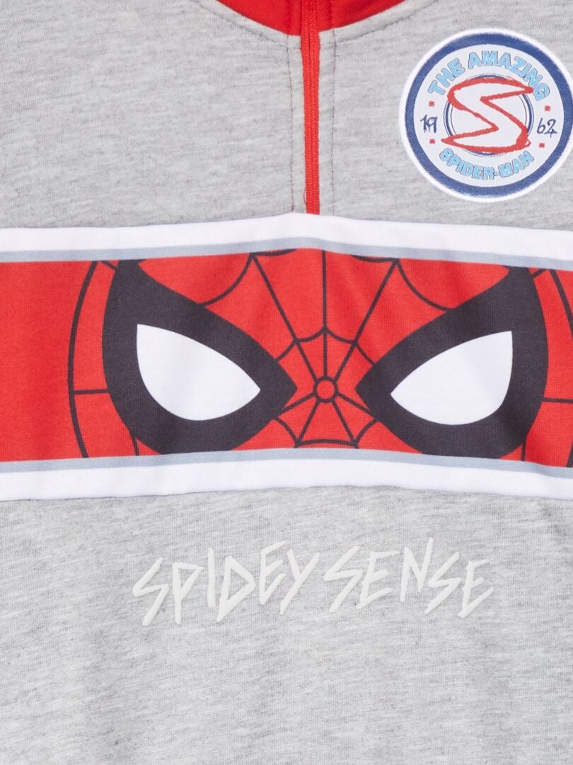 Sweat 'Spider-Man' col zippé - Gris - Kiabi - 17.00€