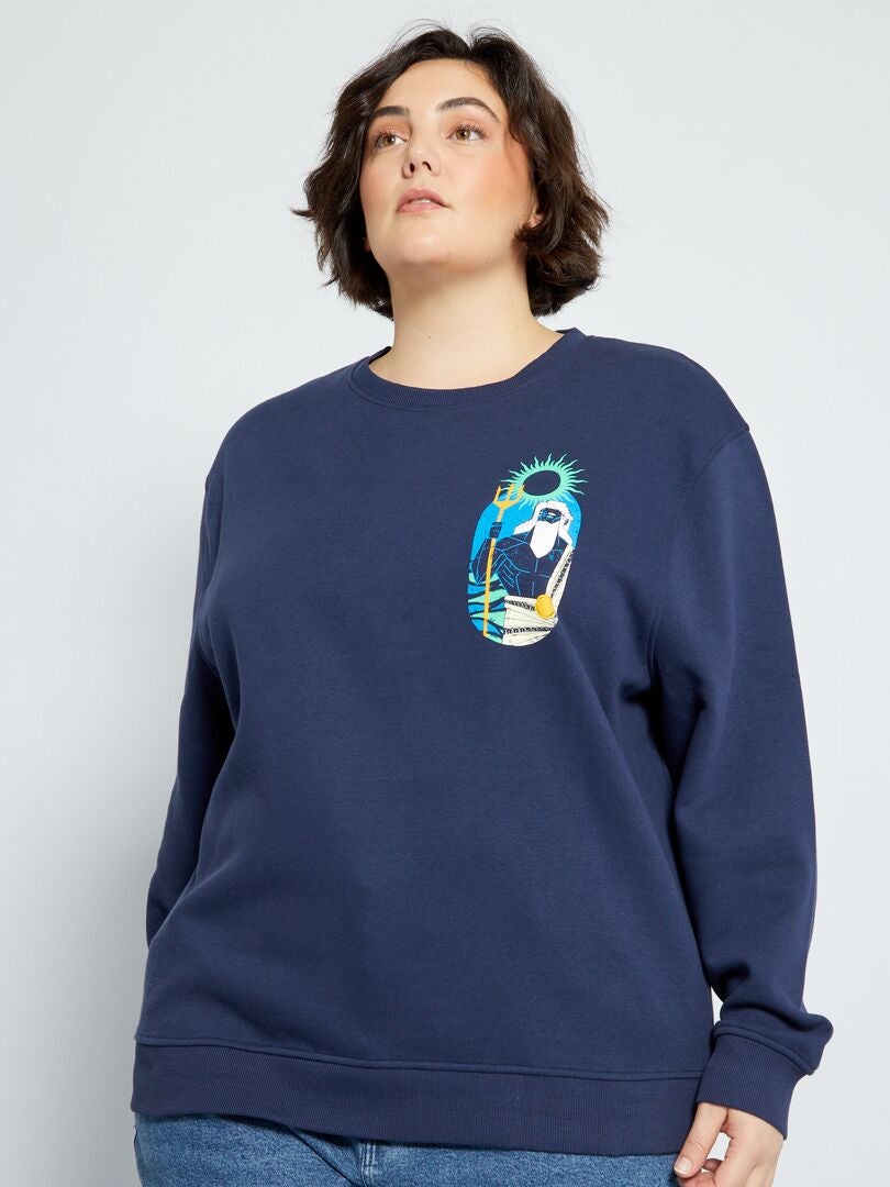 Sweat unisexe en molleton - Bleu - Kiabi - 5.40€