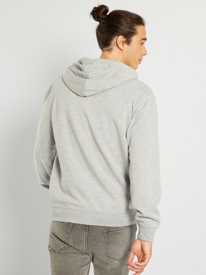 Sweat Zippé à Capuche Gris Chiné Kiabi 7 50€