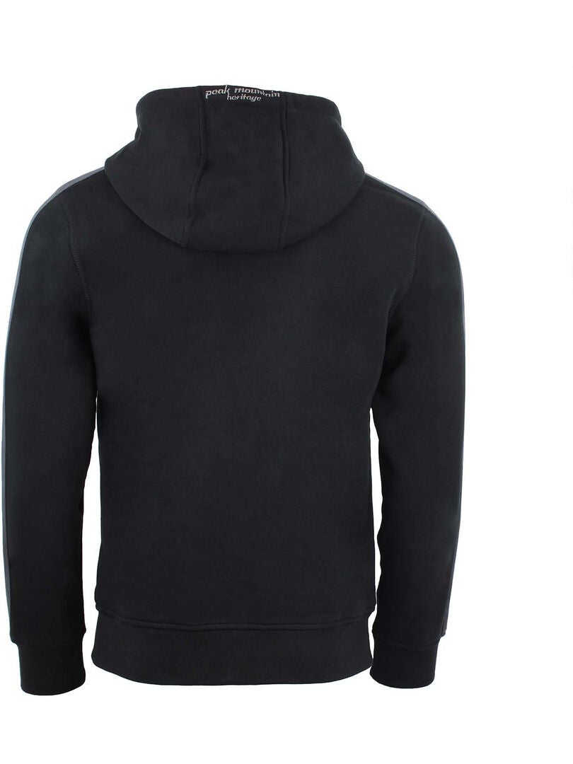 Sweat zippé à capuche homme CYRIL - PEAK MOUNTAIN - Noir Noir - Kiabi ...