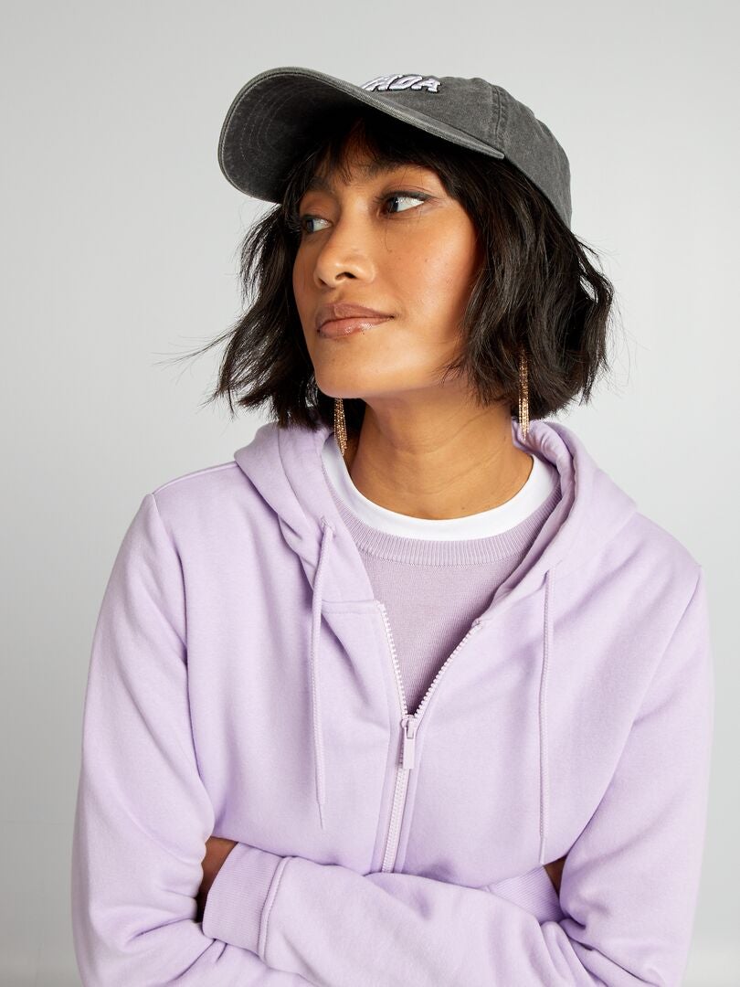 Sweat zippé à capuche - Violet - Kiabi - 13.00€