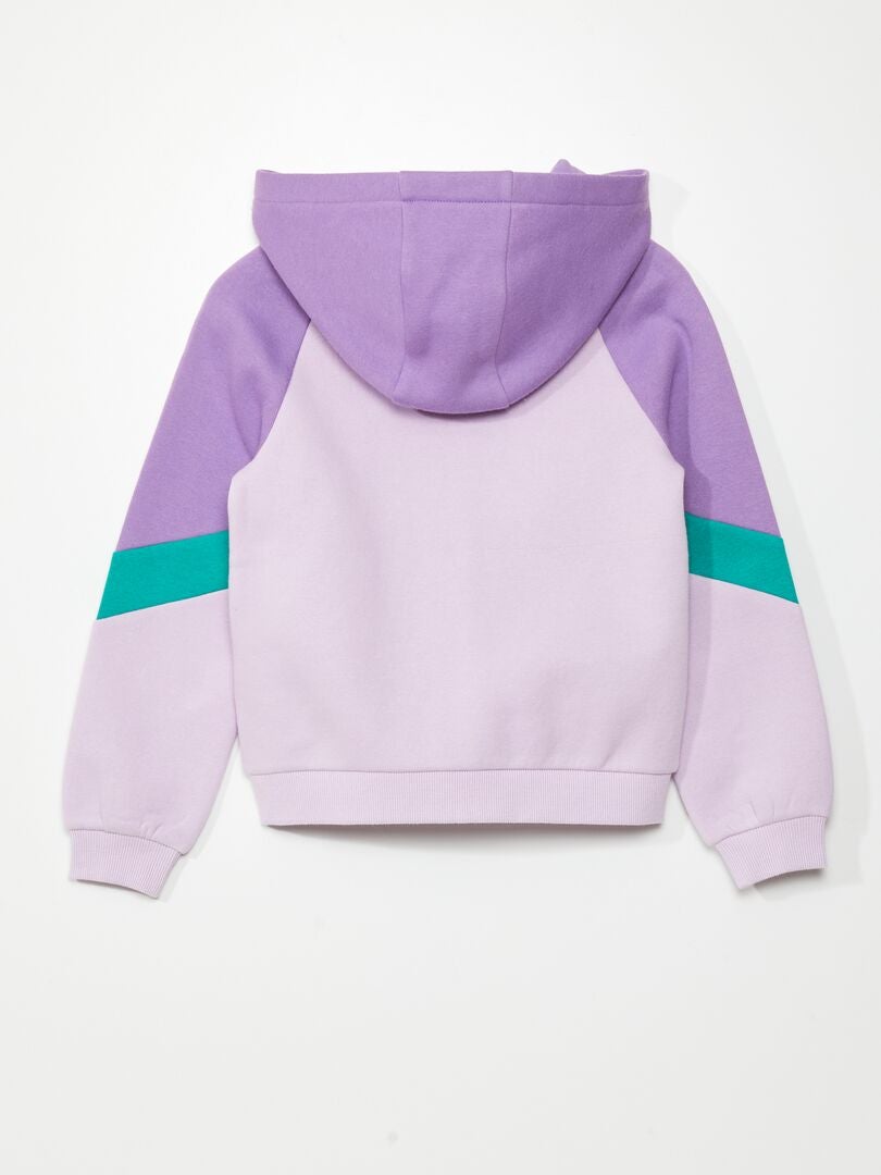 Sweat zippé color-block - Violet - Kiabi - 12.00€