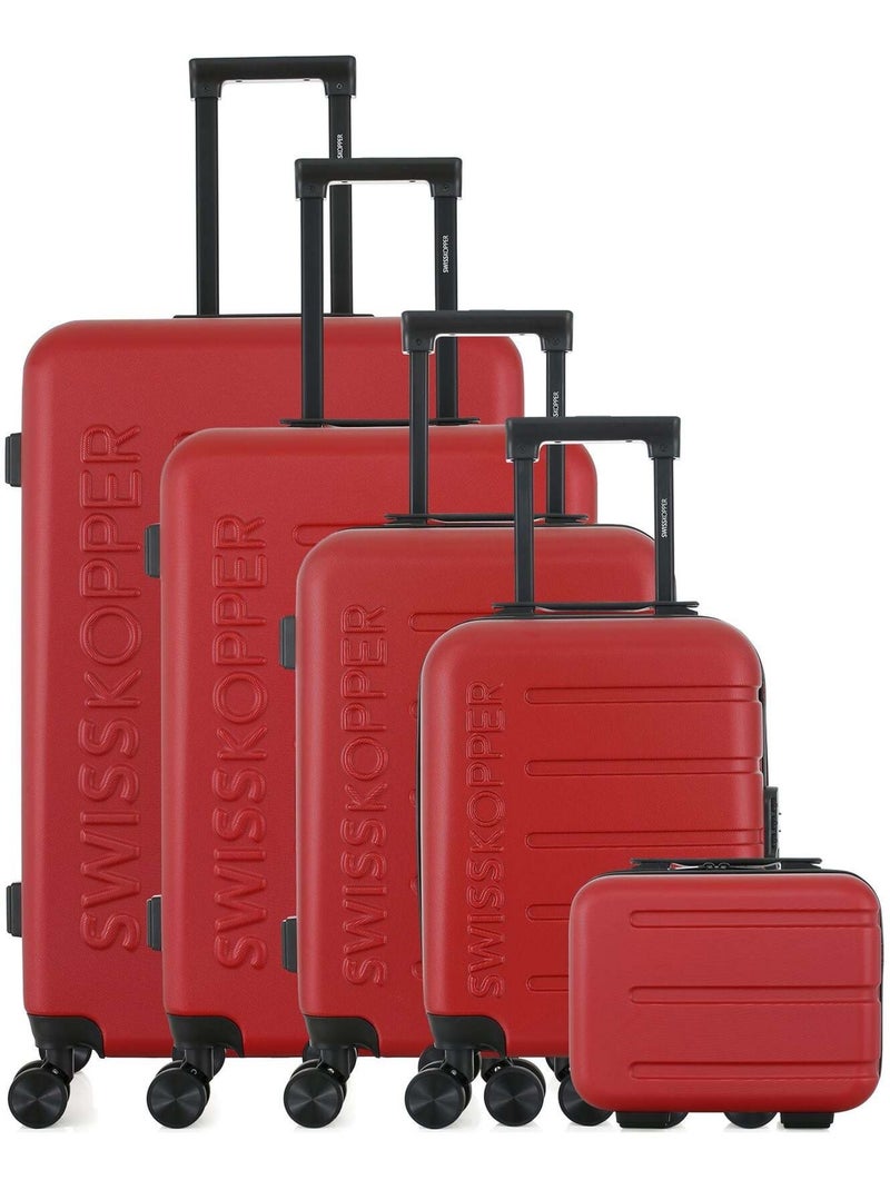 SWISS KOPPER - Set de 5 Valises AIGLE-U 75 cm 4 Roues - Bordeaux - 0.00 ...