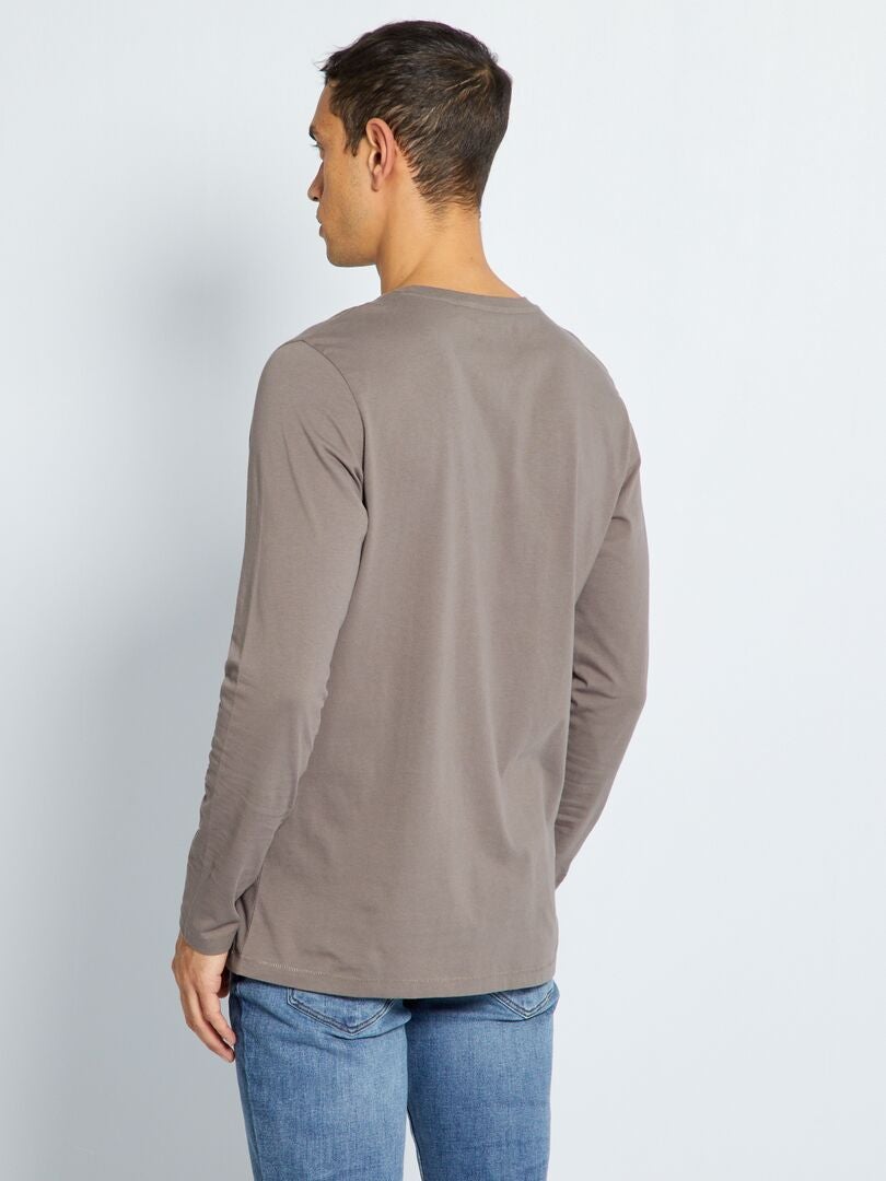 T-shirt en coton - Marron - Kiabi - 6.00€