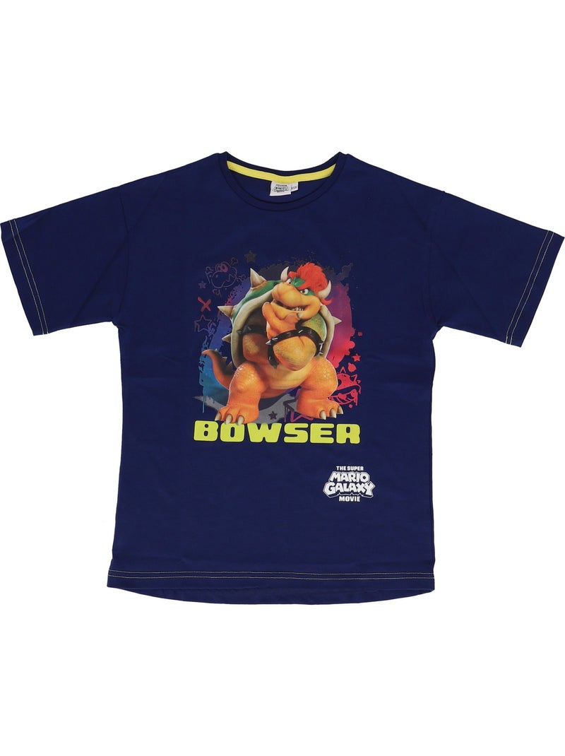 T-shirt enfant manches courtes Bowser - marine - Bleu marine - Garçon ...