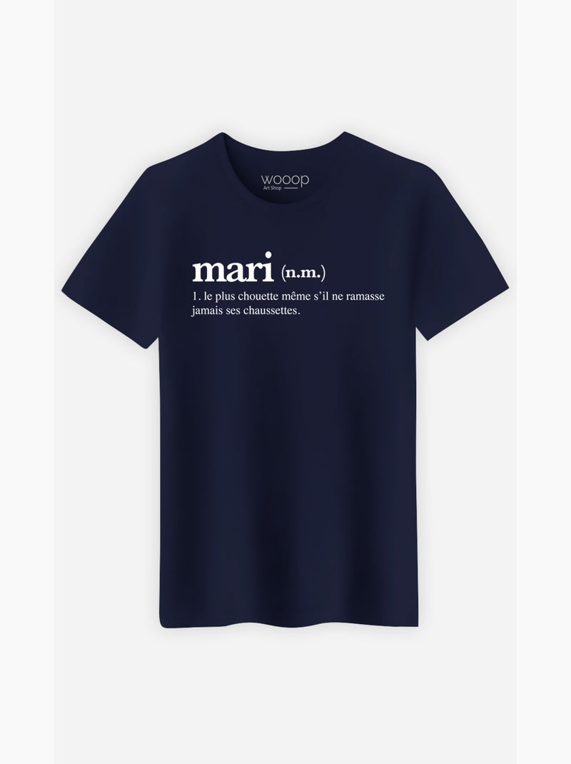 T-shirt Homme - MARI DEFINITION - Bleu marine - Homme - 12.90€ - Kiabi