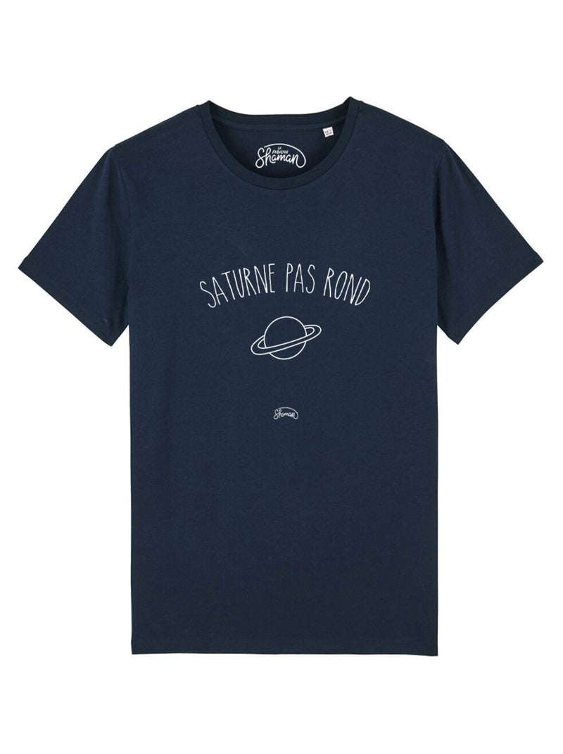 T-shirt Homme - SATURNE PAS ROND - Bleu marine - Homme - 12.90€ - Kiabi