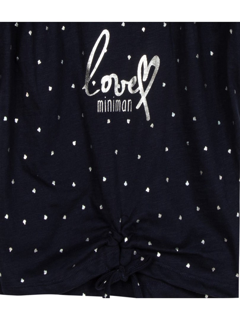 T-shirt Imprimé Avec Noeud Fantaisie Oeko-tex 'miniman' - Bleu marine ...