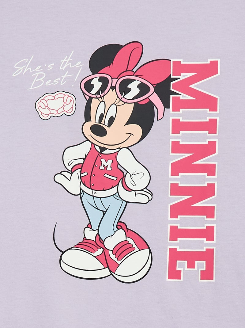 T-shirt imprimé fantaisie 'Minnie' 'Disney' - Violet - Fille - 7.00 ...